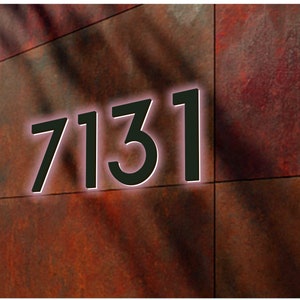 Led House Numbers 3D Metal House Numbers Led Address Sign Address Light ...