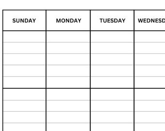 Printable Calendar | Vertical | Monday Start - Etsy