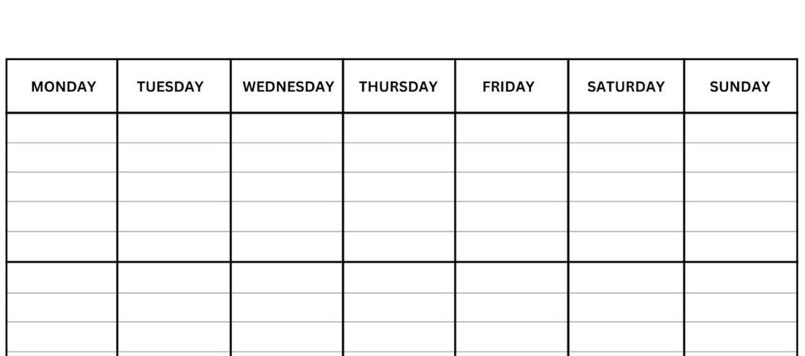 Printable Calendar | Vertical | Monday Start - Etsy