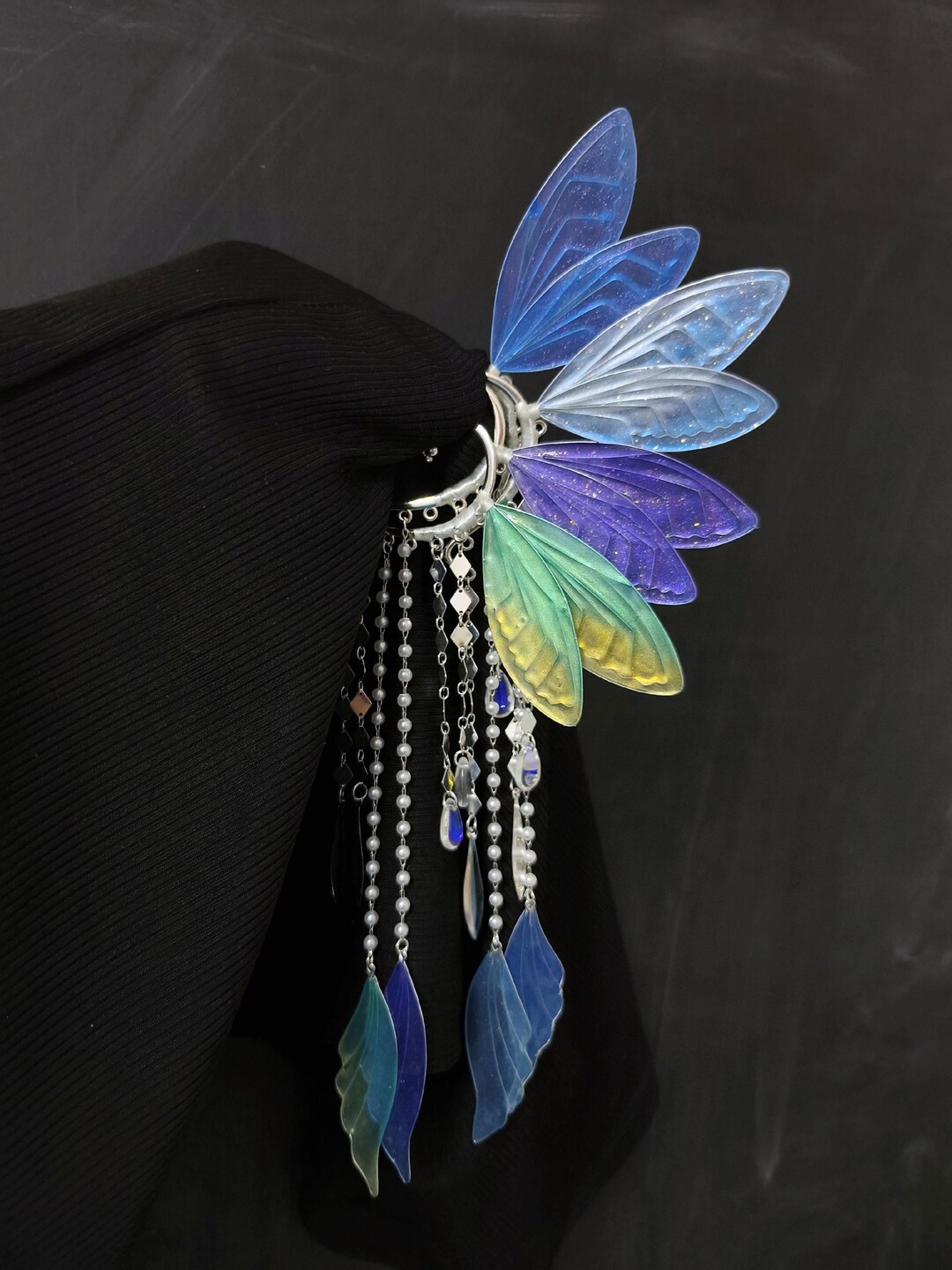 Cicada's Wings Ear Cuff, Fairy Ear Cuff, Dragonfly Cosplay Ear Cuffs ...