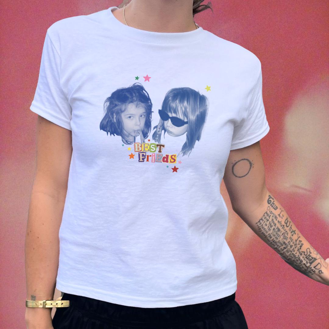 Custom 90s Vintage Besties Bffs Baby Tee Shirt, Custom Your Own Idea ...