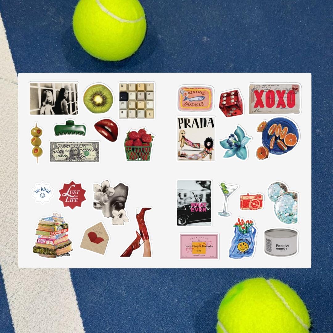Vintage Inspired Collage Aesthetic Sticker Set, Laptop, Bullet Journal ...