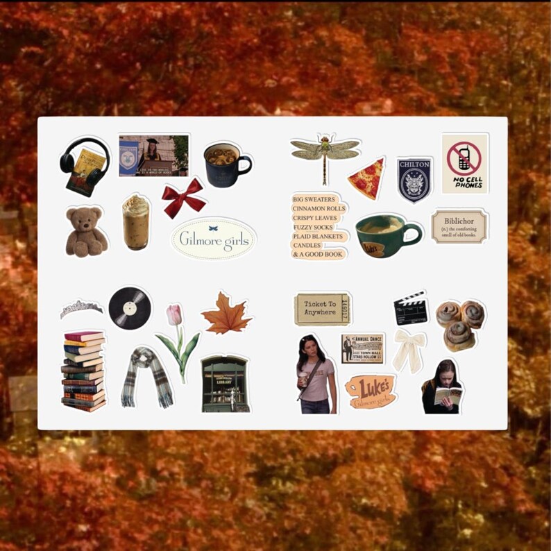 Gilmore Girls Aesthetic Sticker Set, Laptop, Bullet Journal Sticker ...