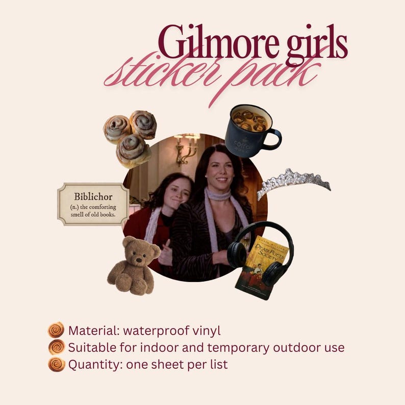 Gilmore Girls Aesthetic Sticker Set, Laptop, Bullet Journal Sticker ...