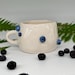 Handmade Ceramic Mug – Blueberry Design Coffee Cup – Rustic Pottery ...