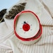 Handmade Ceramic Bowl: Ladybug Design, Whimsical Kitchen Pottery - Etsy