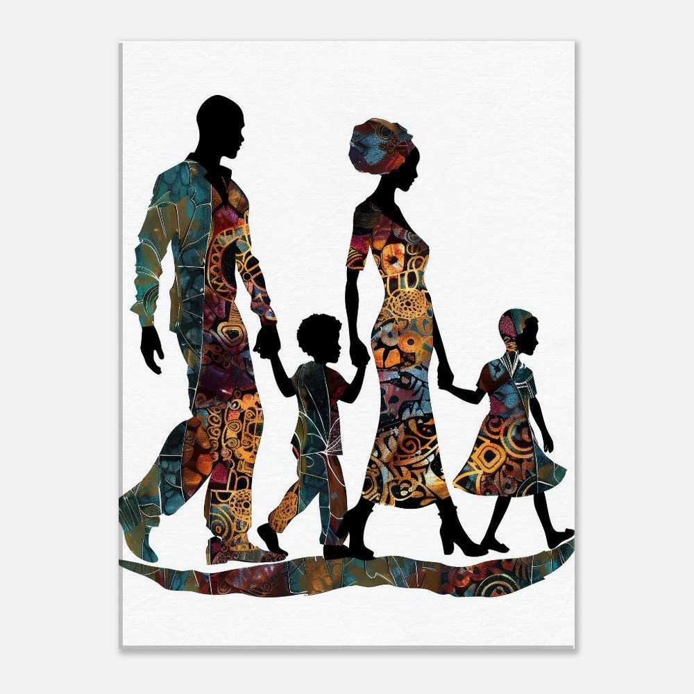 Black Art, Black Family Portrait, African American Art - Etsy