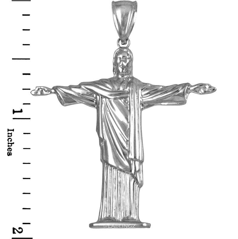 Sterling Silver Jesus Christ the Redeemer Cross Pendant – Men's Rio ...