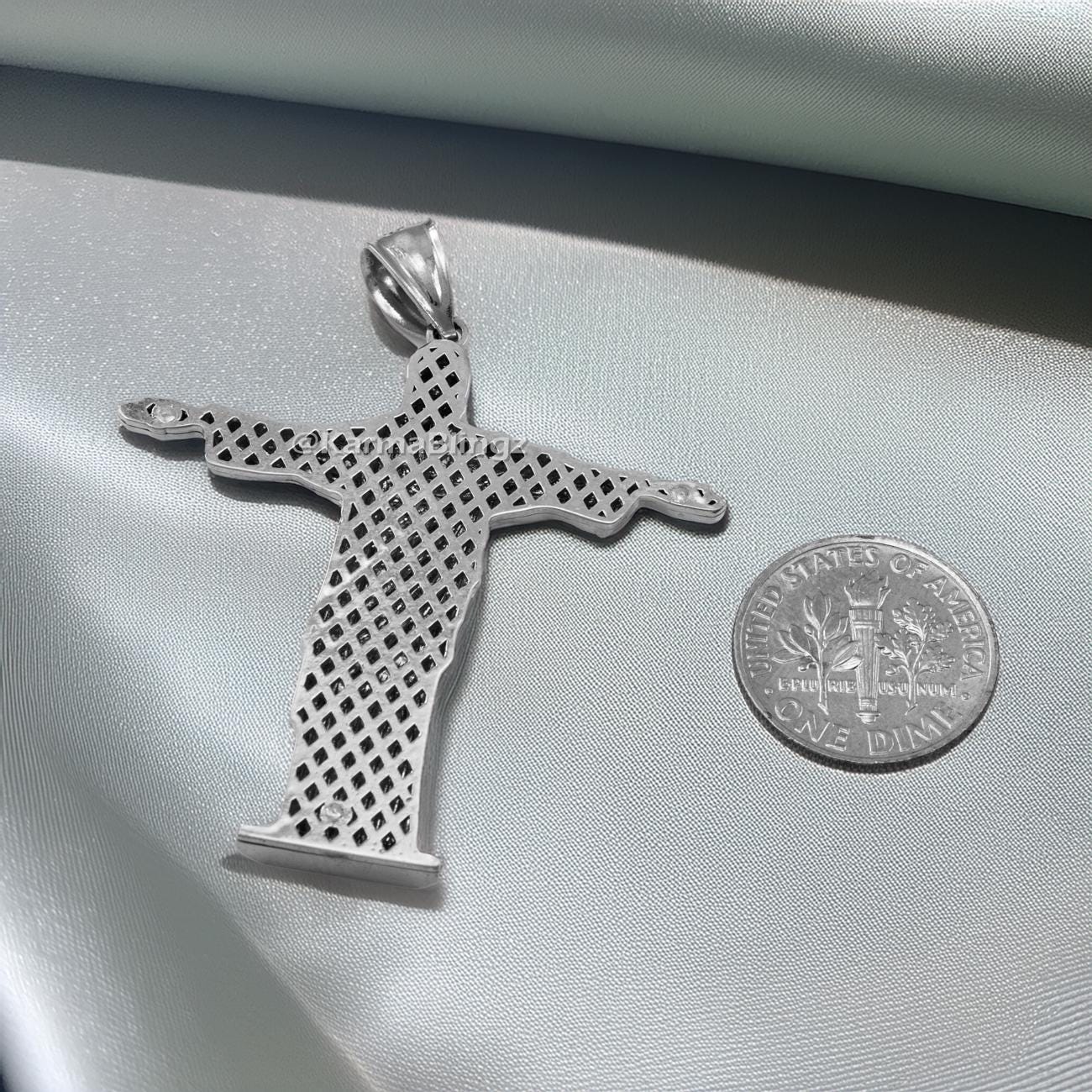 Sterling Silver Jesus Christ the Redeemer Cross Pendant – Men's Rio ...