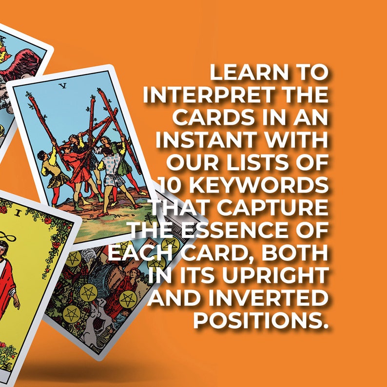 Tarot Cheat Sheet Rider Waite in English, Large-scale Printing, High ...