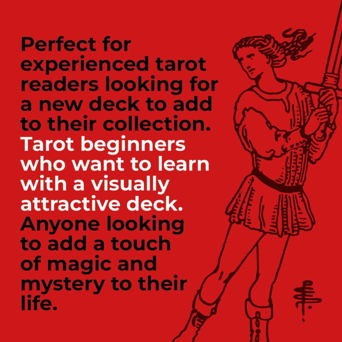 Rider Waite Smith Negative and Red Design Tarot Card Deck Printable ...