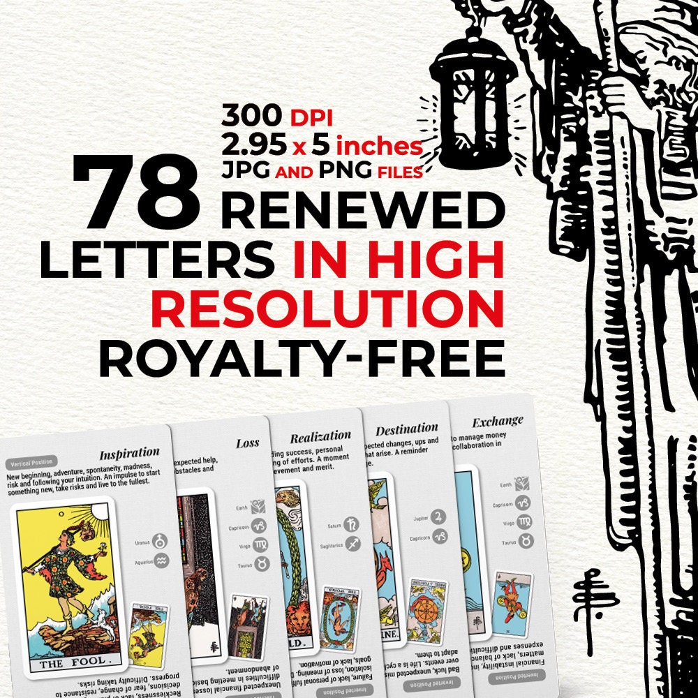 Tarot Cheat Sheet Cards, Guide Cards, Spanish Language, High Resolution ...