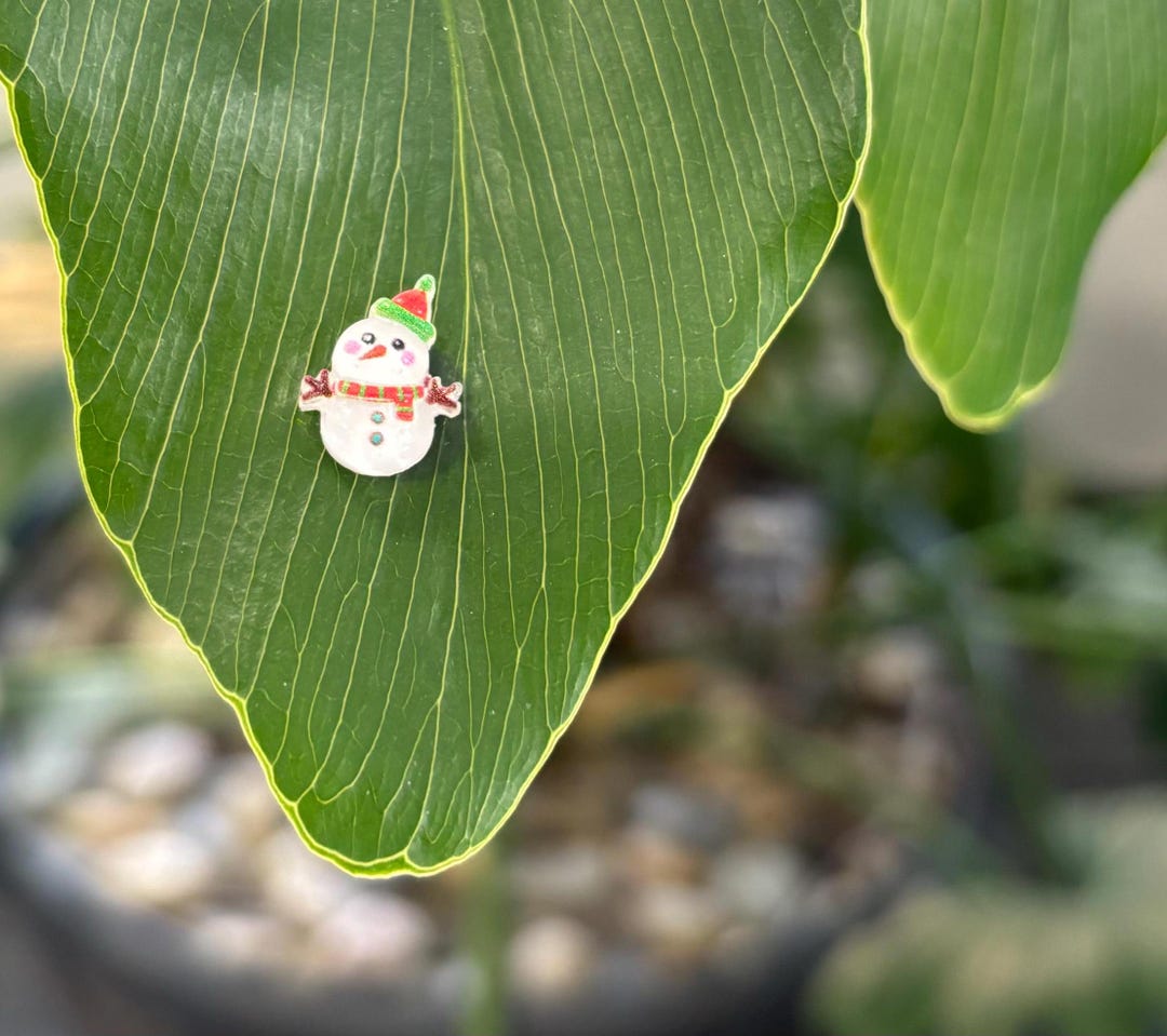 Snowman (tiny) - Plant Buddies/plant Magnets - Etsy