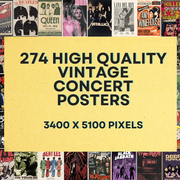 Rock Concert Posters - Etsy