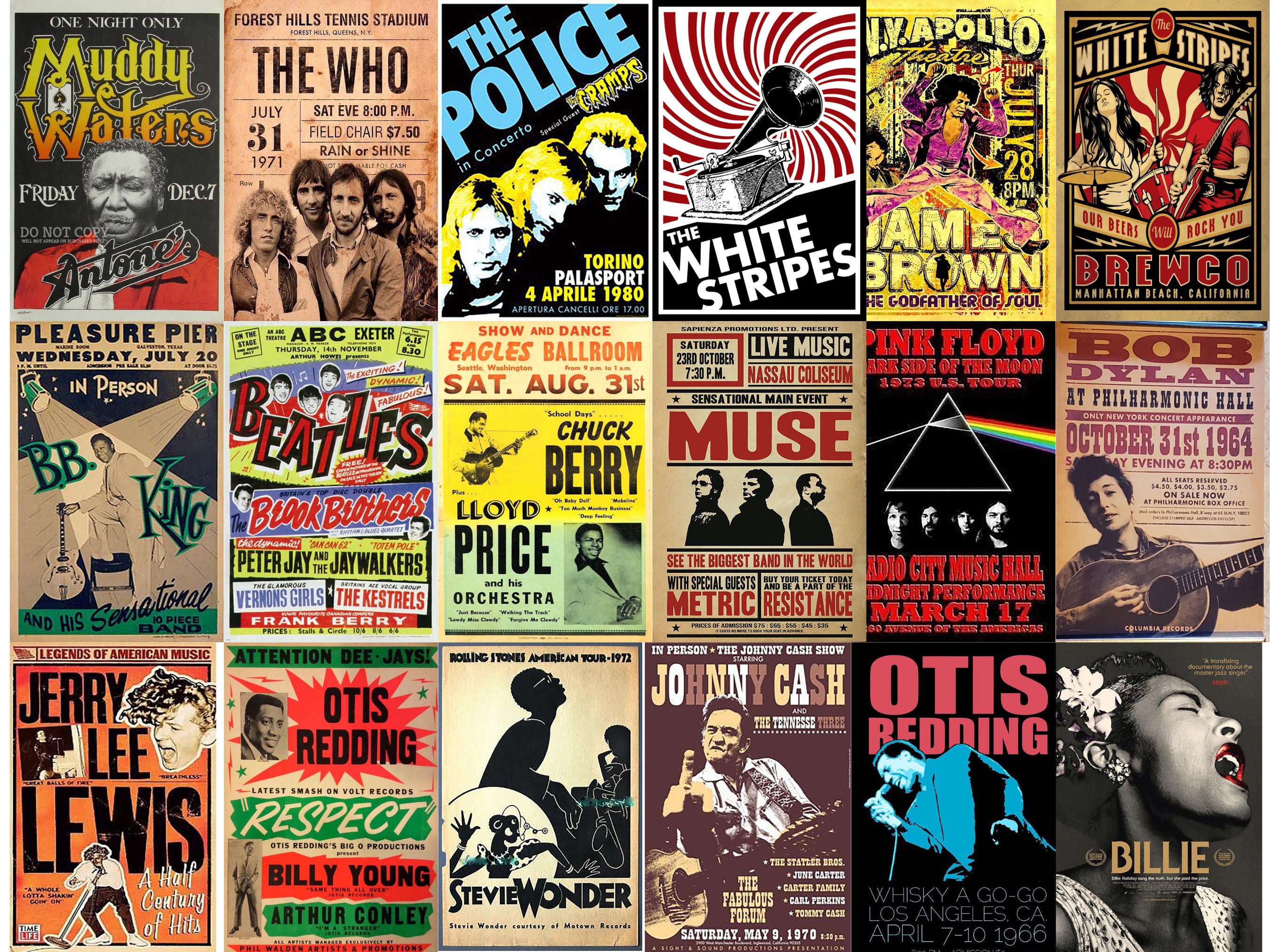 HIGH QUALITY Concert Poster 274 PIECES | Digital Item | 3400 X 5100 ...