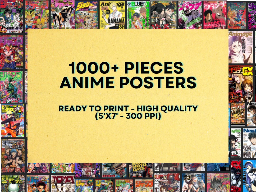 1000+ Pieces Anime Posters | 300 PPI High Quality | Digital Wall Art ...