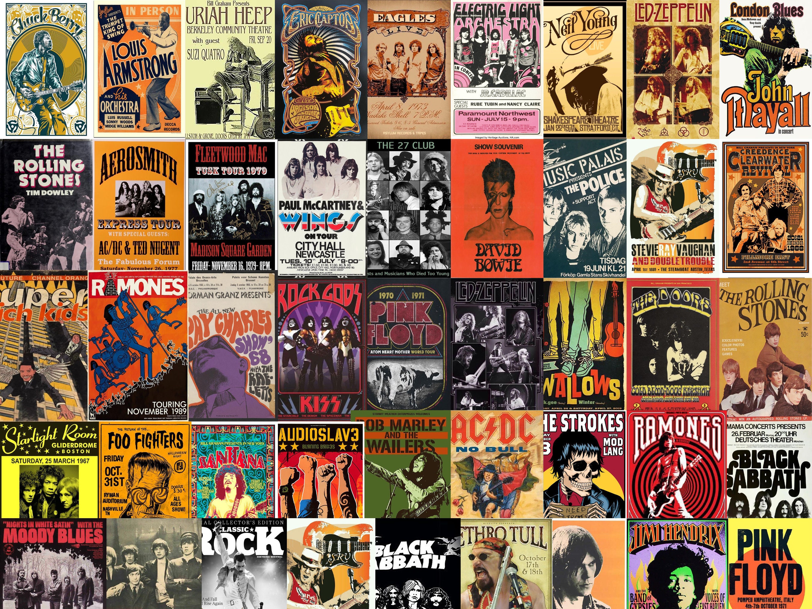 HIGH QUALITY Concert Poster 274 PIECES | Digital Item | 3400 X 5100 ...