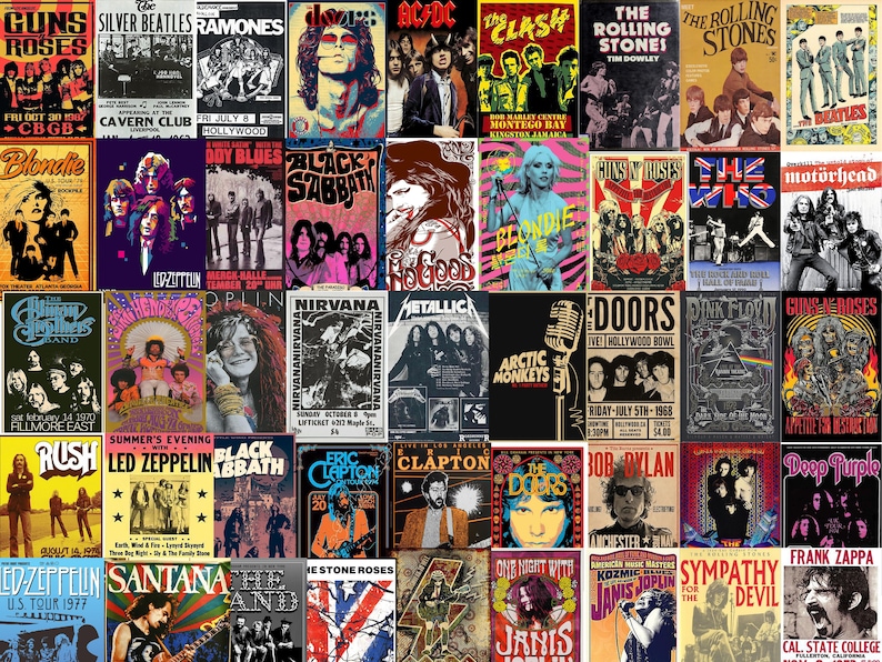 HIGH QUALITY Concert Poster 274 PIECES | Digital Item | 3400 X 5100 ...