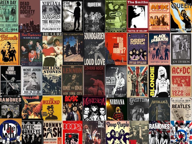 HIGH QUALITY Concert Poster 274 PIECES | Digital Item | 3400 X 5100 ...