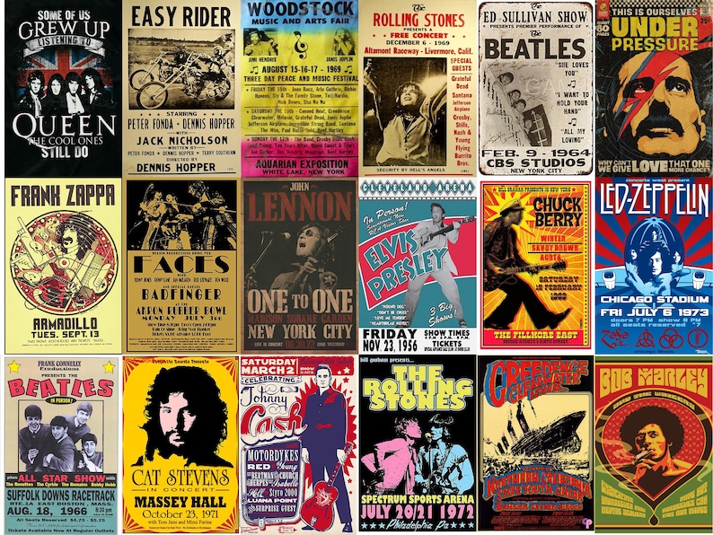 HIGH QUALITY Concert Poster 274 PIECES | Digital Item | 3400 X 5100 ...