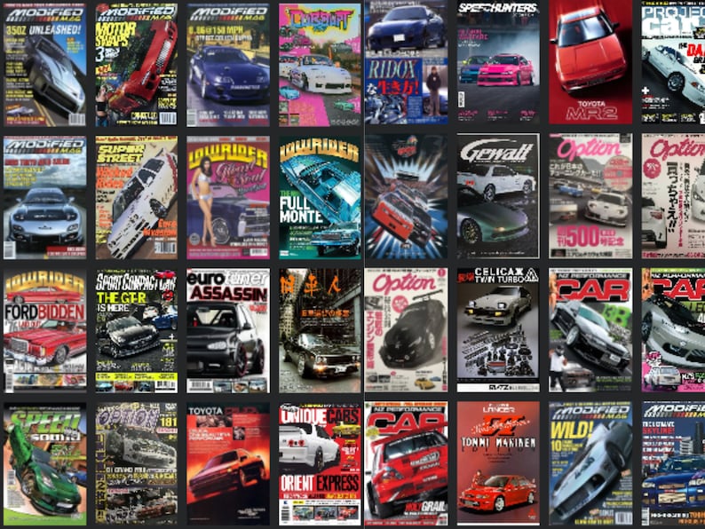 150 High Quality JDM Car Poster | 300 PPI Digital Download | Retro ...