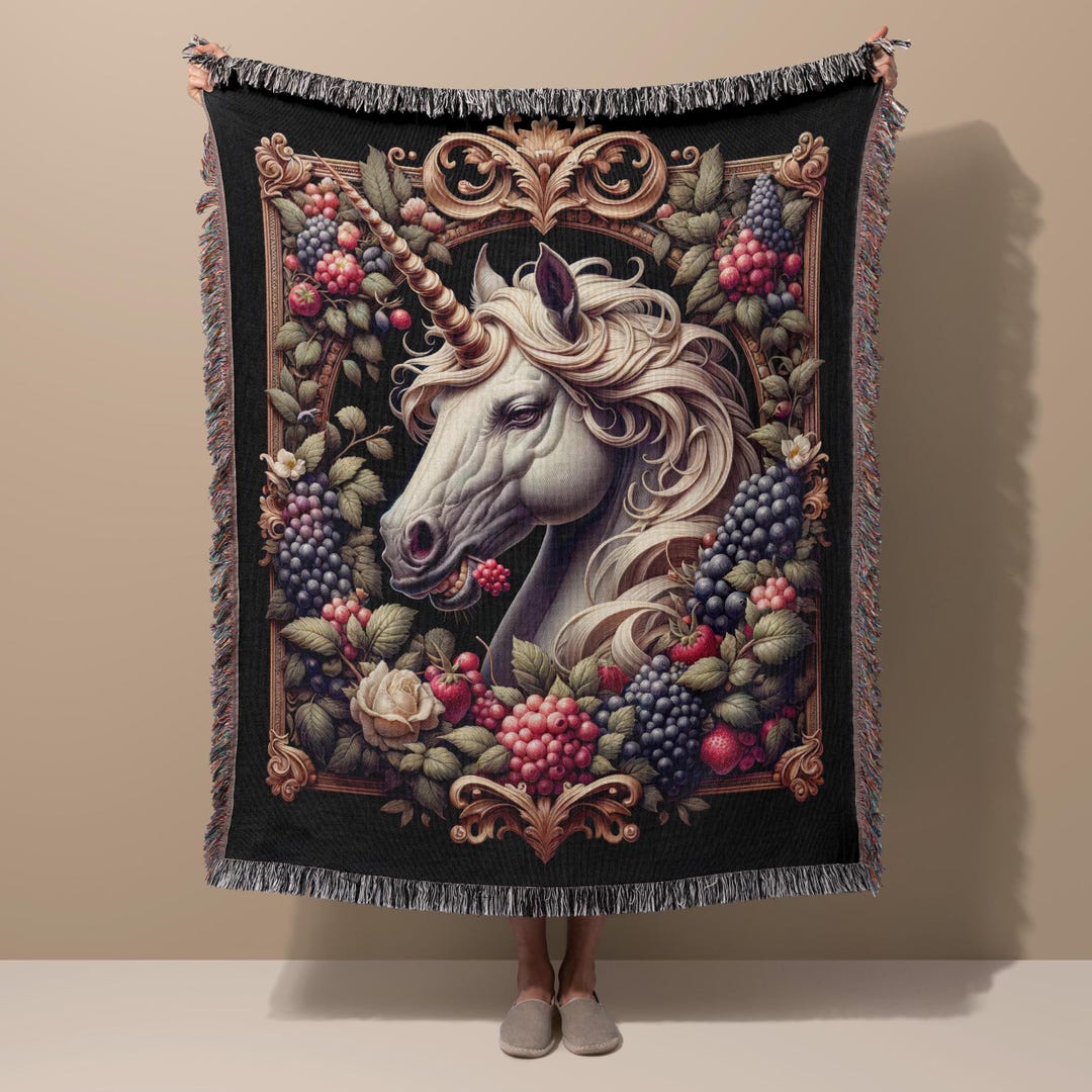 Medieval Woven Tapestry Blanket, Whimsigoth Decor, Heirloom Tapestry ...