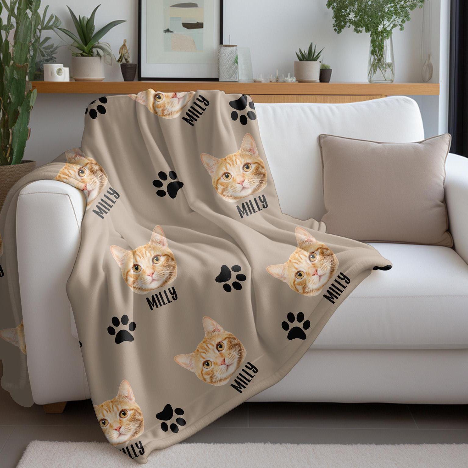Personalized Cat Blanket,pet Photo Blanket, Custom Pet Blanket,custom ...