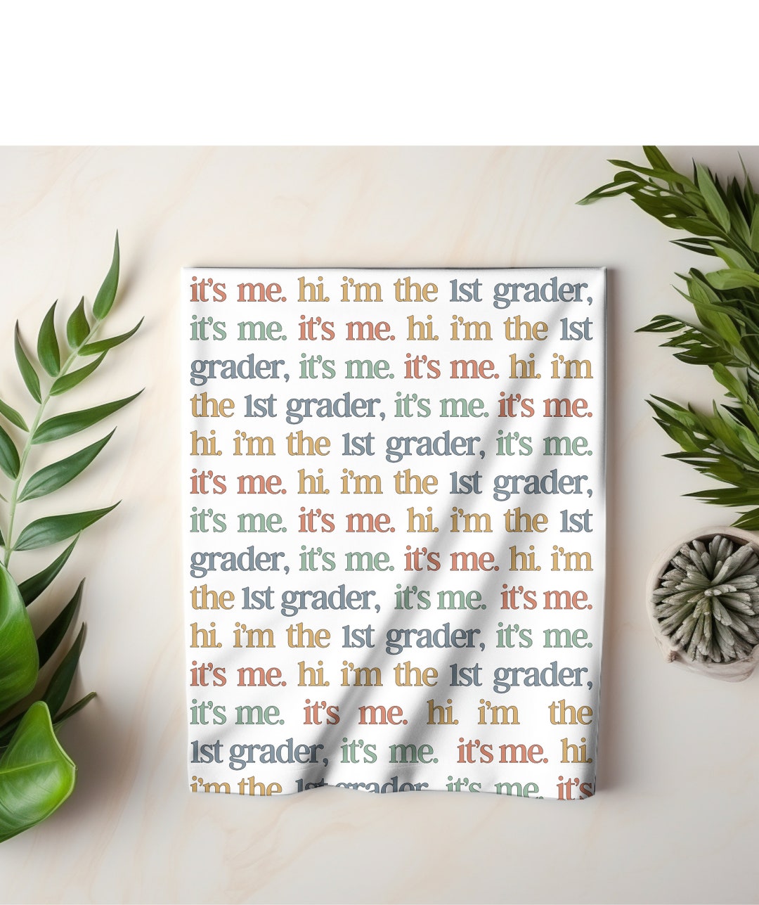 Custom Grade Level, It's Me. Hi. I'm the (grade Level) Plush Blanket ...