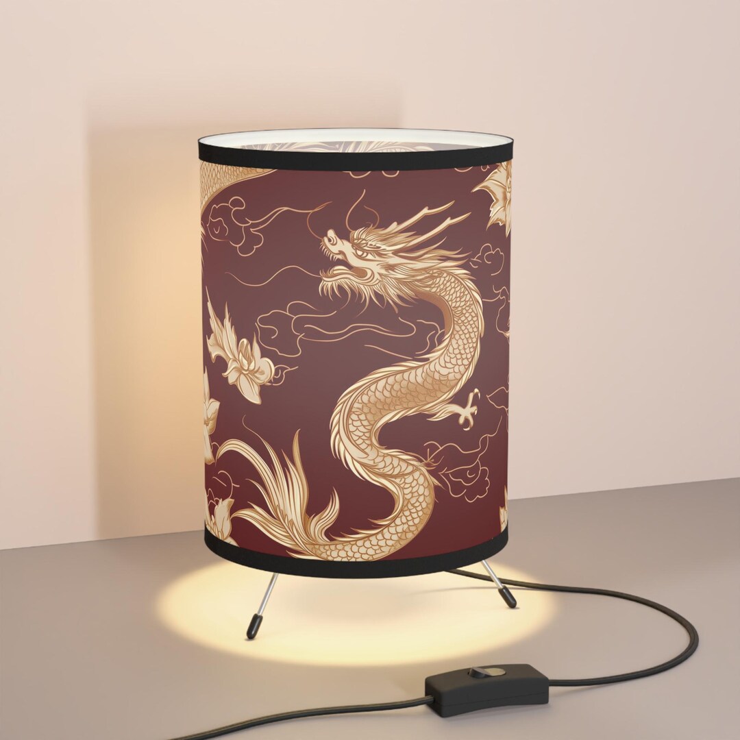 Chinese Dragon Tripod Lamp, Chinese New Year, Year of the Dragon 2024 ...