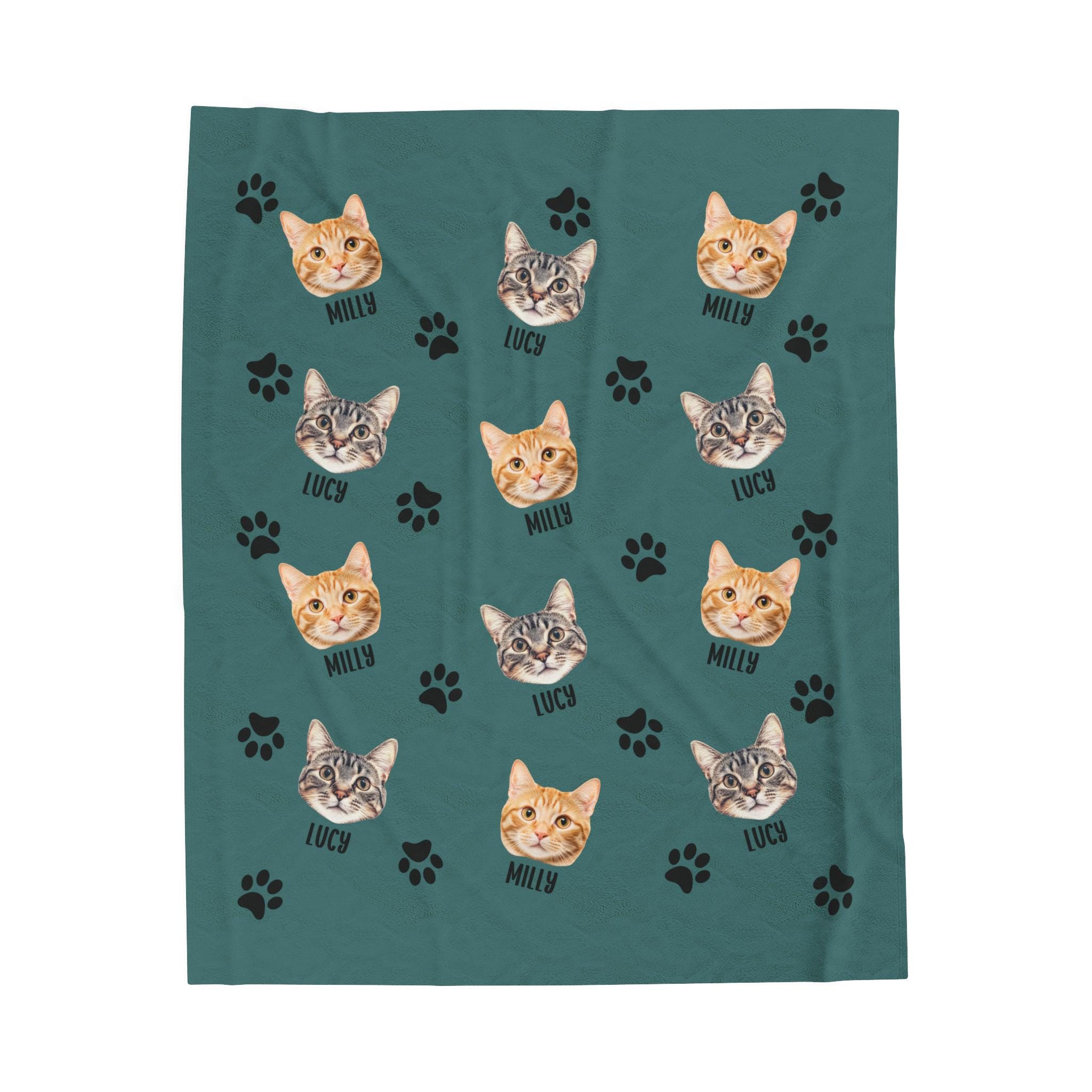Personalized Cat Blanket,pet Photo Blanket, Custom Pet Blanket,custom ...