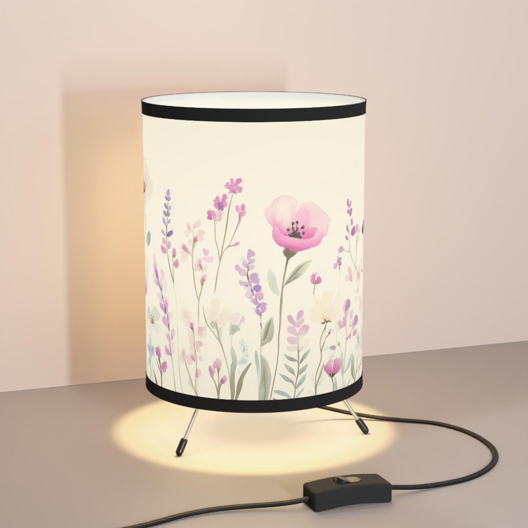 Wildflowers, Poppy Tripod Lamp, Flower Lamp, Poppies Lamp, Bedside Lamp ...