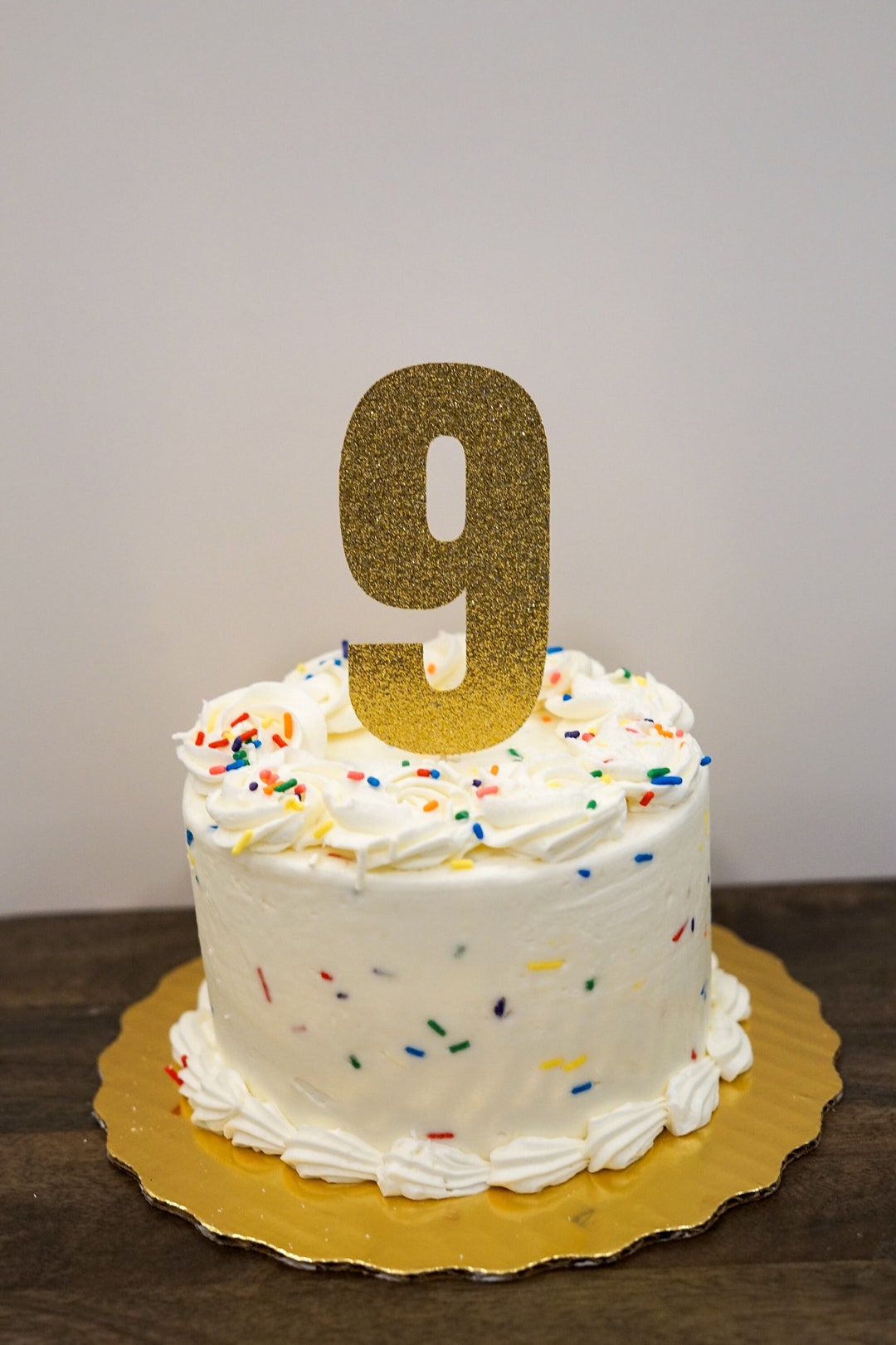Number 9 Cake Topper, Glitter Nine Cake Topper, Ninth Birthday ...