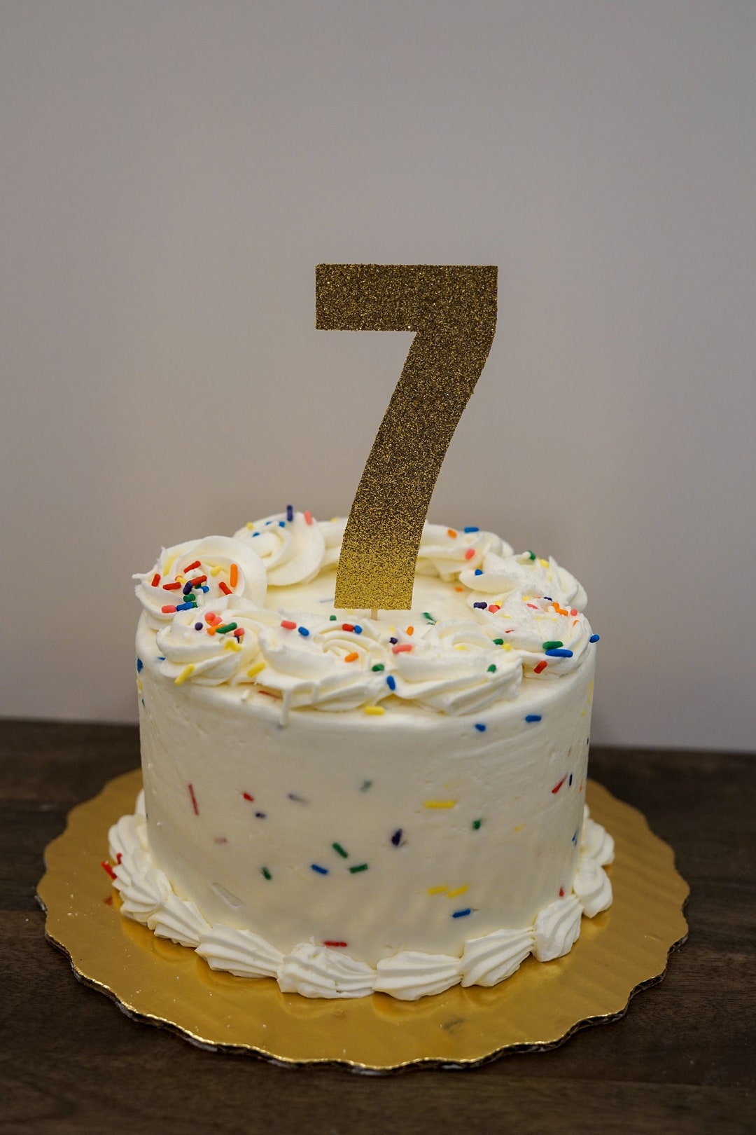 Number 7 Cake Topper, Glitter Seven Cake Topper, Seventh Birthday ...
