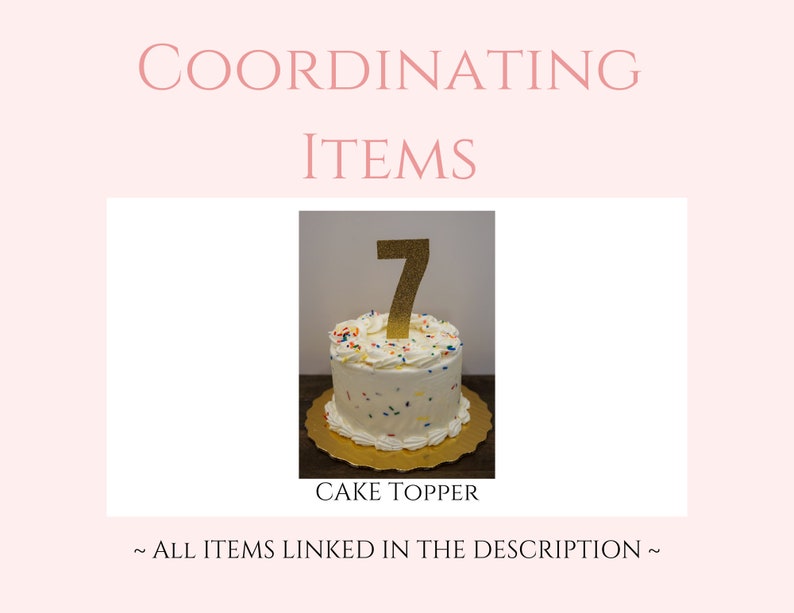 Number 7 Cupcake Toppers, Glitter Number 7 Cupcake Toppers, Seventh ...