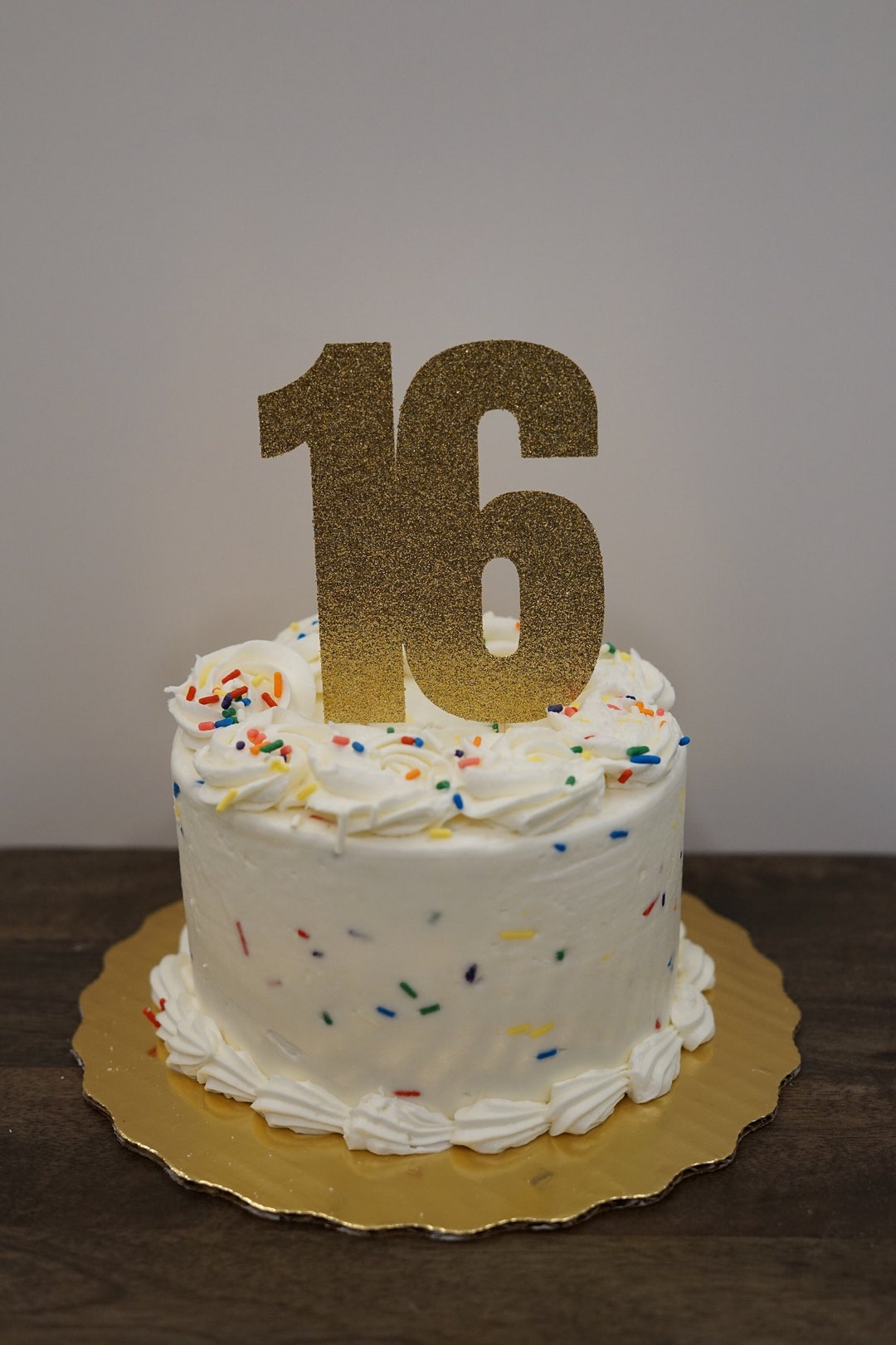 Double Digit Cake Topper, Glitter Number Cake Topper, Sixteen Birthday ...