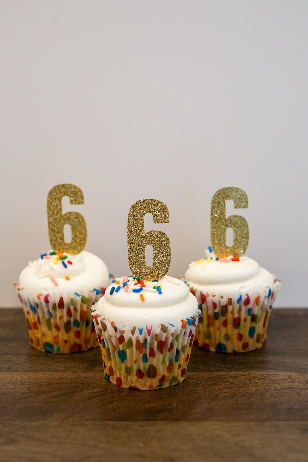 Glitter Number 6 Cupcake Toppers, Sixth Birthday - Etsy