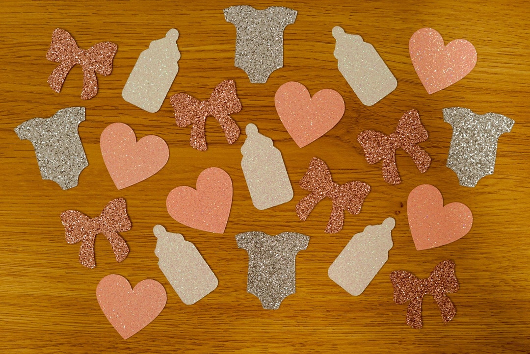 Baby Girl Confetti, Glitter Baby Girl Confetti, Baby Shower Confetti ...