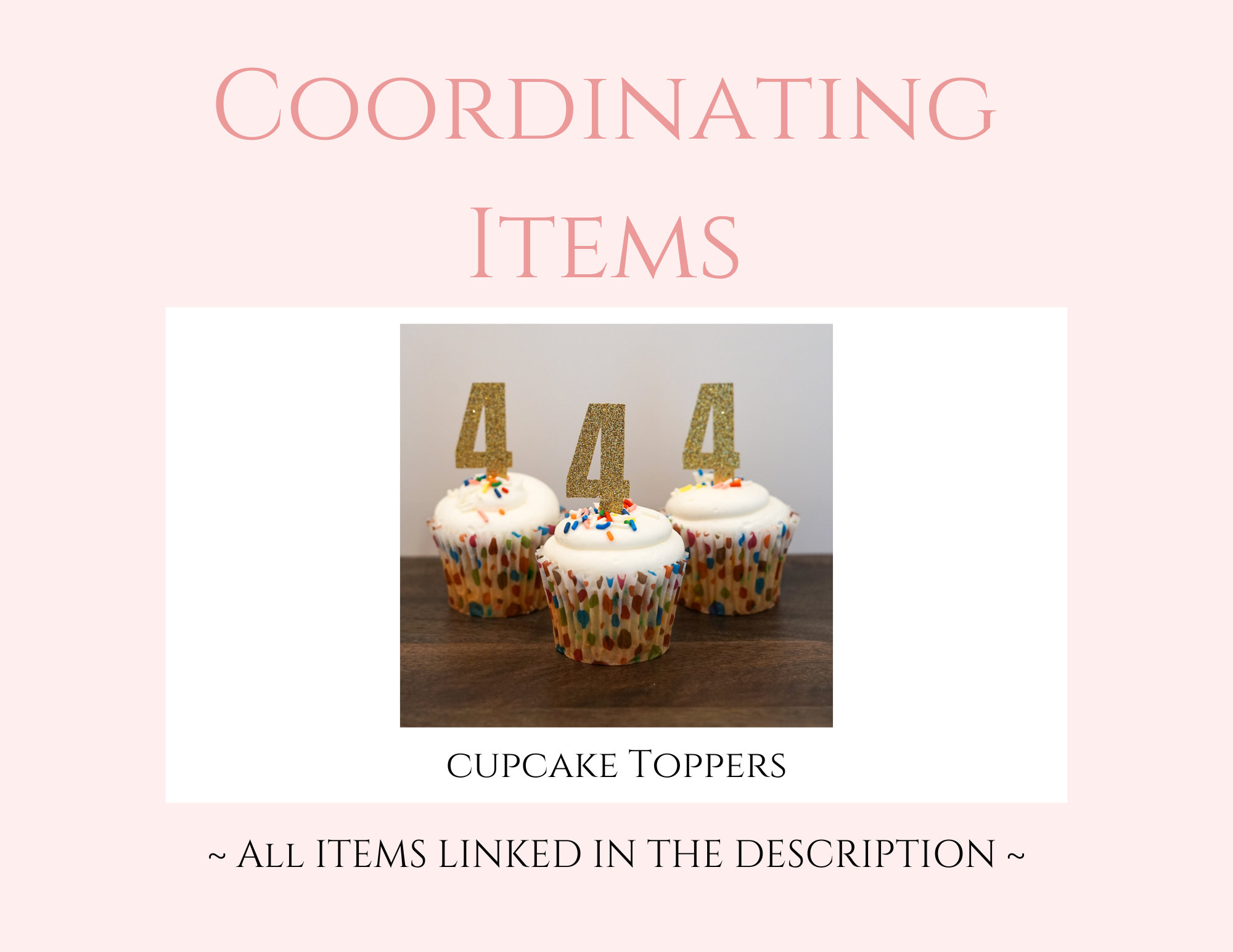 Number 4 Cake Topper, Glitter Four Cake Topper, Fourth Birthday ...