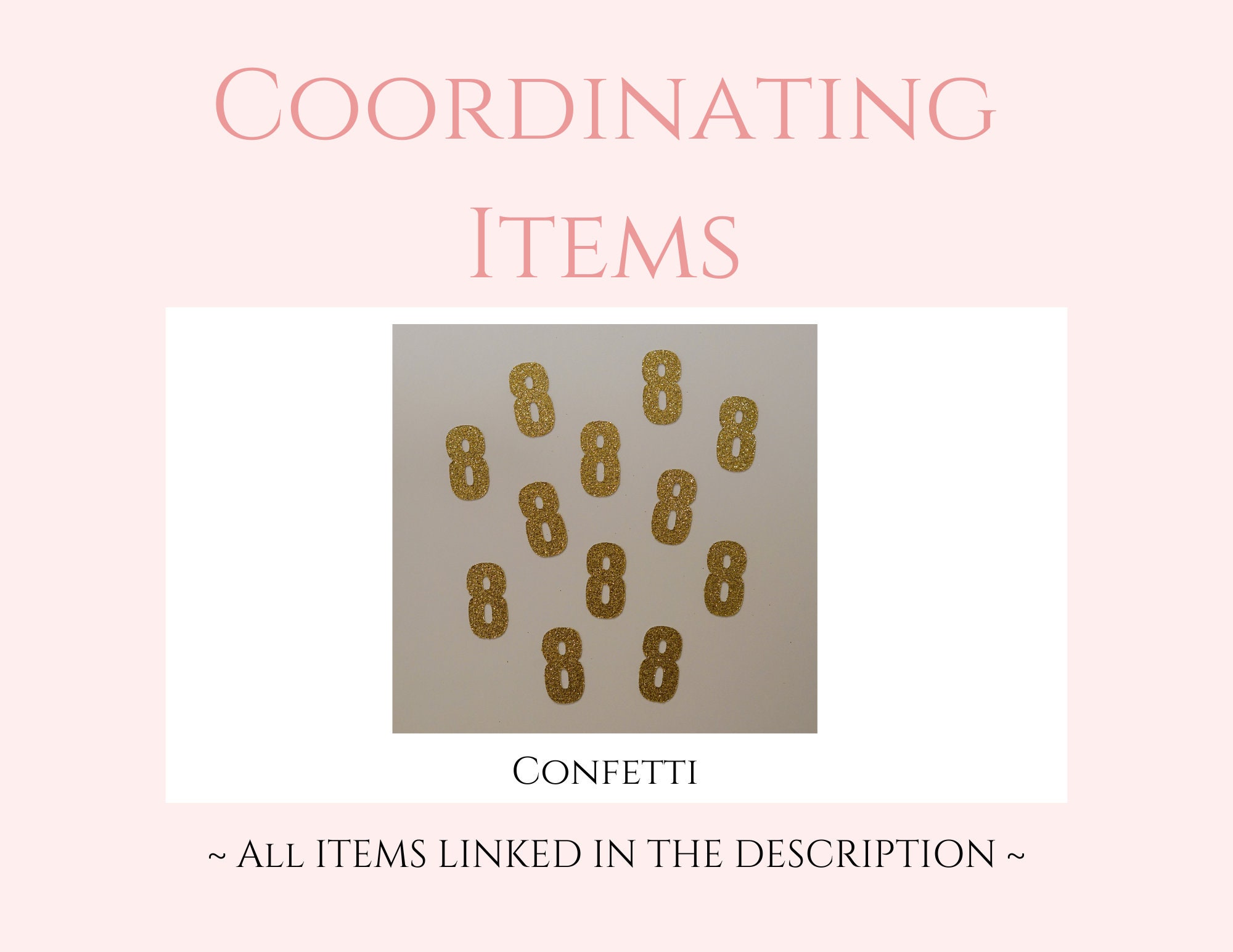 Number 8 Cupcake Toppers, Glitter Number 8 Cupcake Toppers, Eighth ...