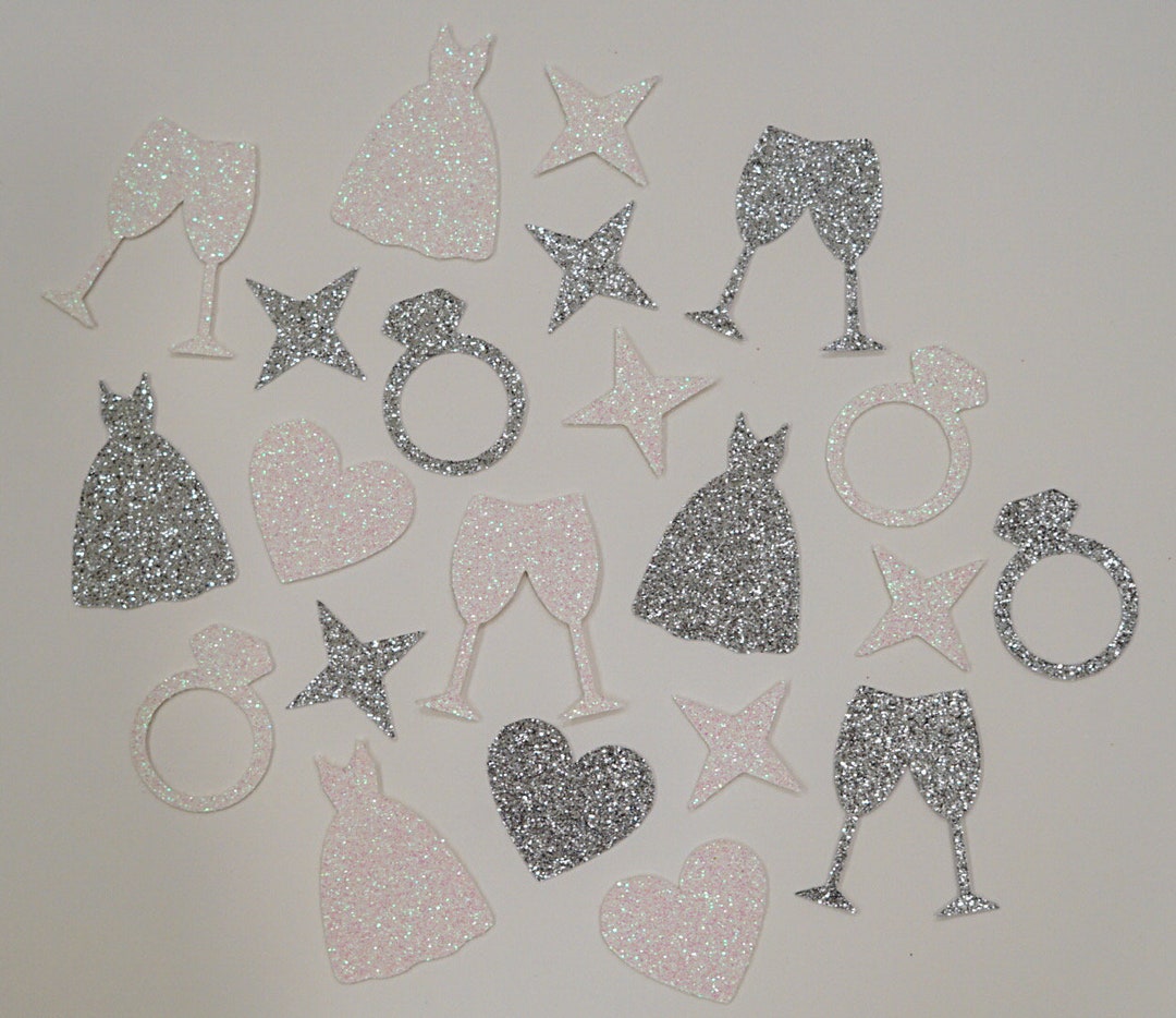 Bridal Shower Confetti, Glitter Bridal Shower Confetti, Bridal Confetti ...