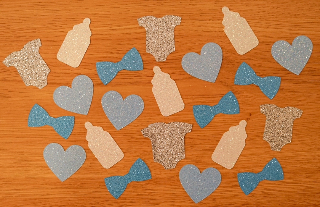 Baby Boy Confetti, Glitter Baby Boy Confetti, Baby Shower Confetti ...