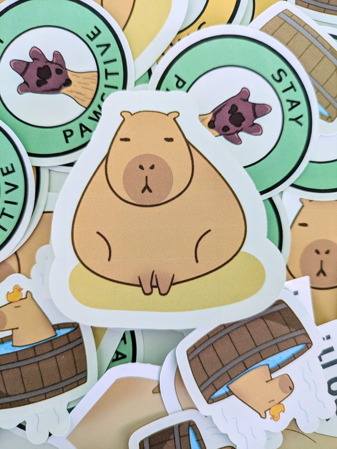 Capybara Sticker, Sticker, Capibara, Vinyl Sticker, Printable Sticker ...
