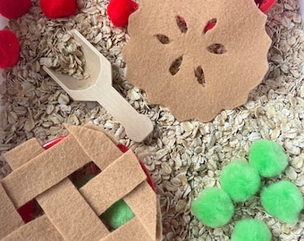 Apple Pie Sensory Bin Kit, Fall Sensory Bin, Preschool Activity Kit ...