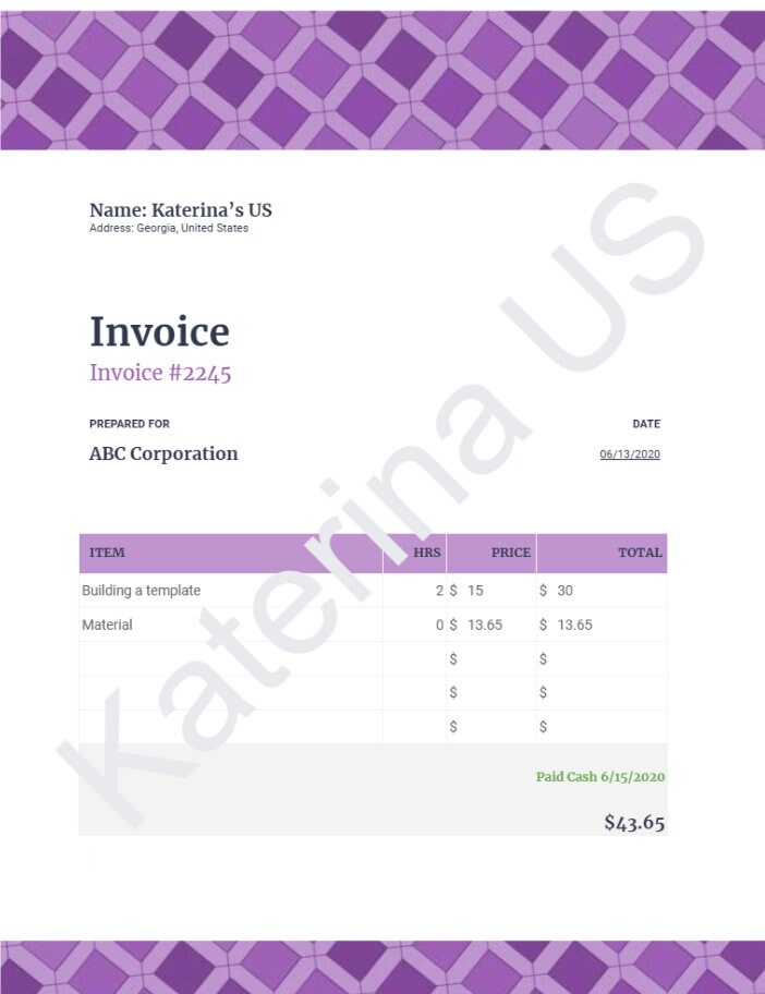 Professional Invoice Template: Streamline Your Billing Process - Etsy