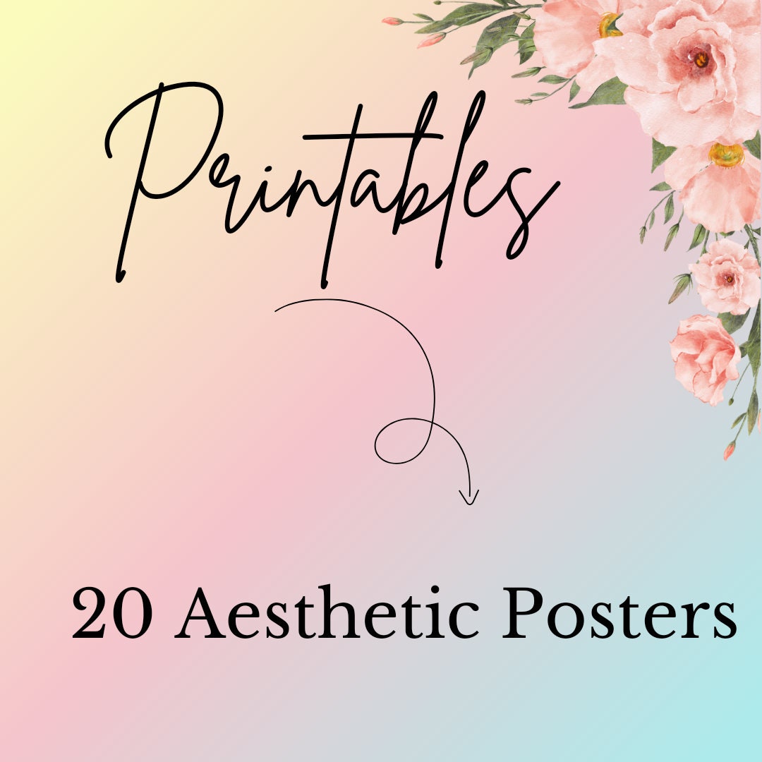 Aesthetic Printable Posters for Your Home - Etsy