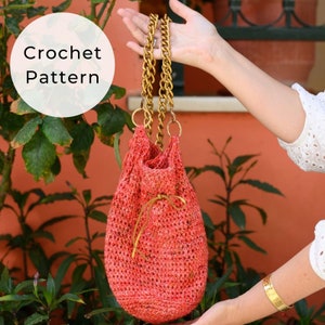 Drawstring Bag Crochet Pattern, Crossbody Bag Crochet Pattern ...
