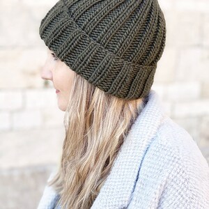 Mariner's Hat Knitting Pattern, Ribbed Beanie Hat Knitting Pattern ...