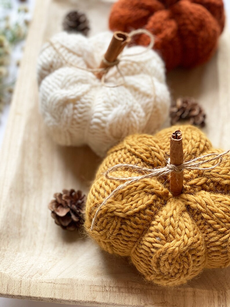 Cable Knit Pumpkin Knitting Pattern Pumpkin Pattern Pumpkin - Etsy