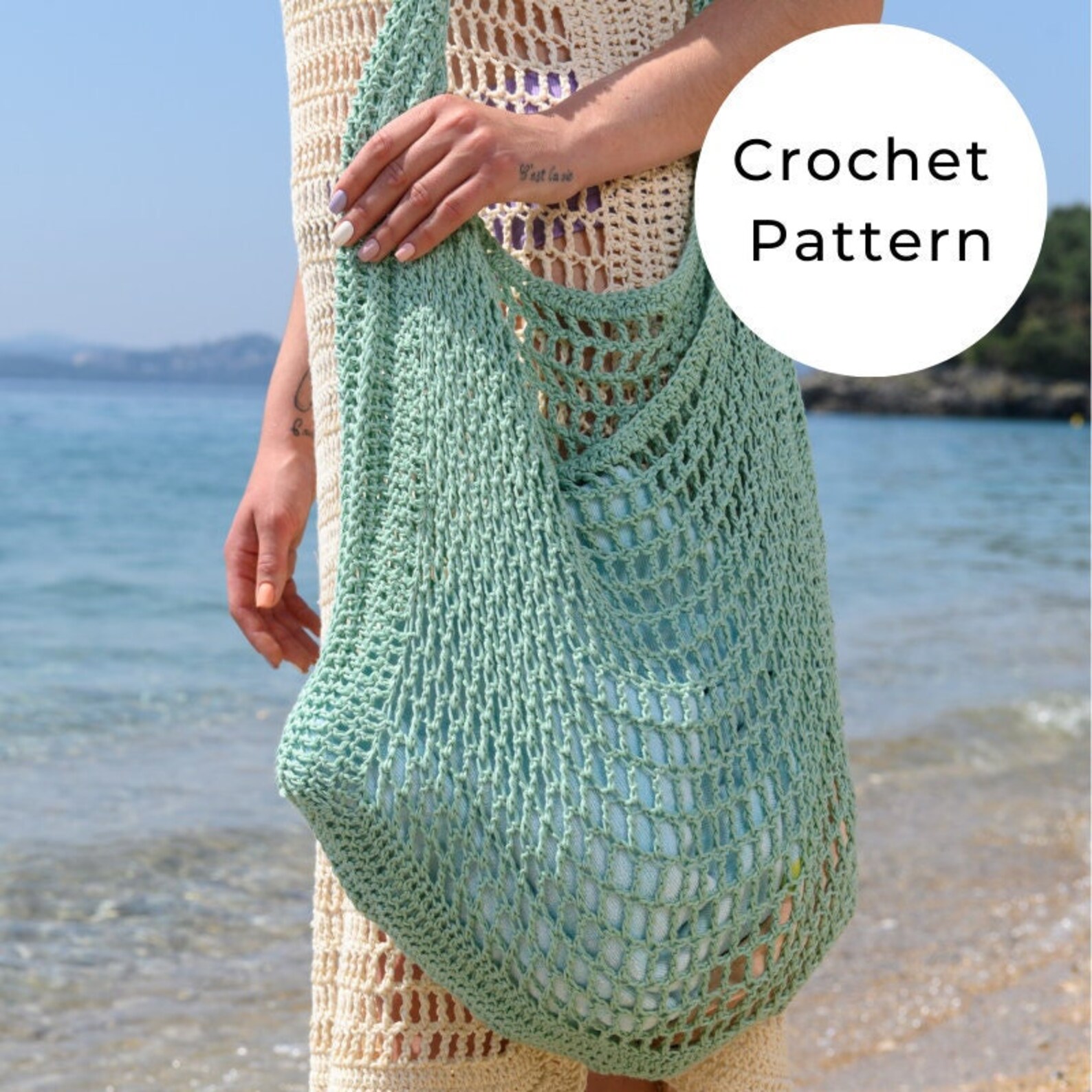 Large Bag Crochet Pattern, Crochet Pattern, Crochet Beach Bag Pattern ...