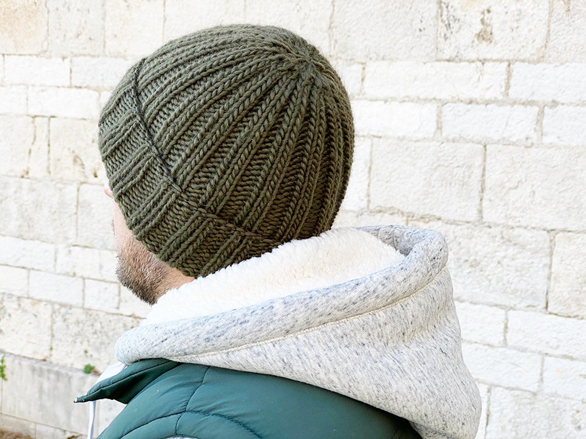 Mariner's Hat Knitting Pattern, Ribbed Beanie Hat Knitting Pattern ...